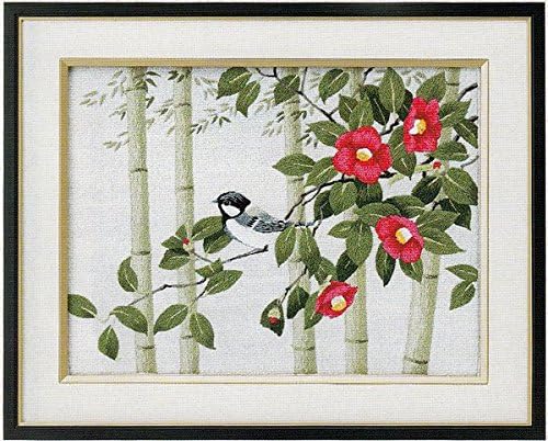 Amazon.com: Tokyo Bunka Shishu 79 Camellia and Chickadee Japanese Punch ...