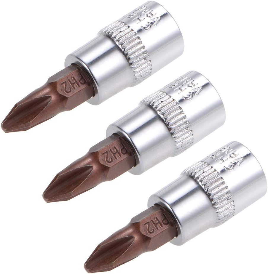 Amazon.com: uxcell 1/4" Drive x PH2 Phillips Bit Socket, S2 Steel Bits ...