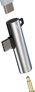 Amazon.co.jp: USB C 3.5mm Earphone Jack Splitter Adapter Type C DAC ...