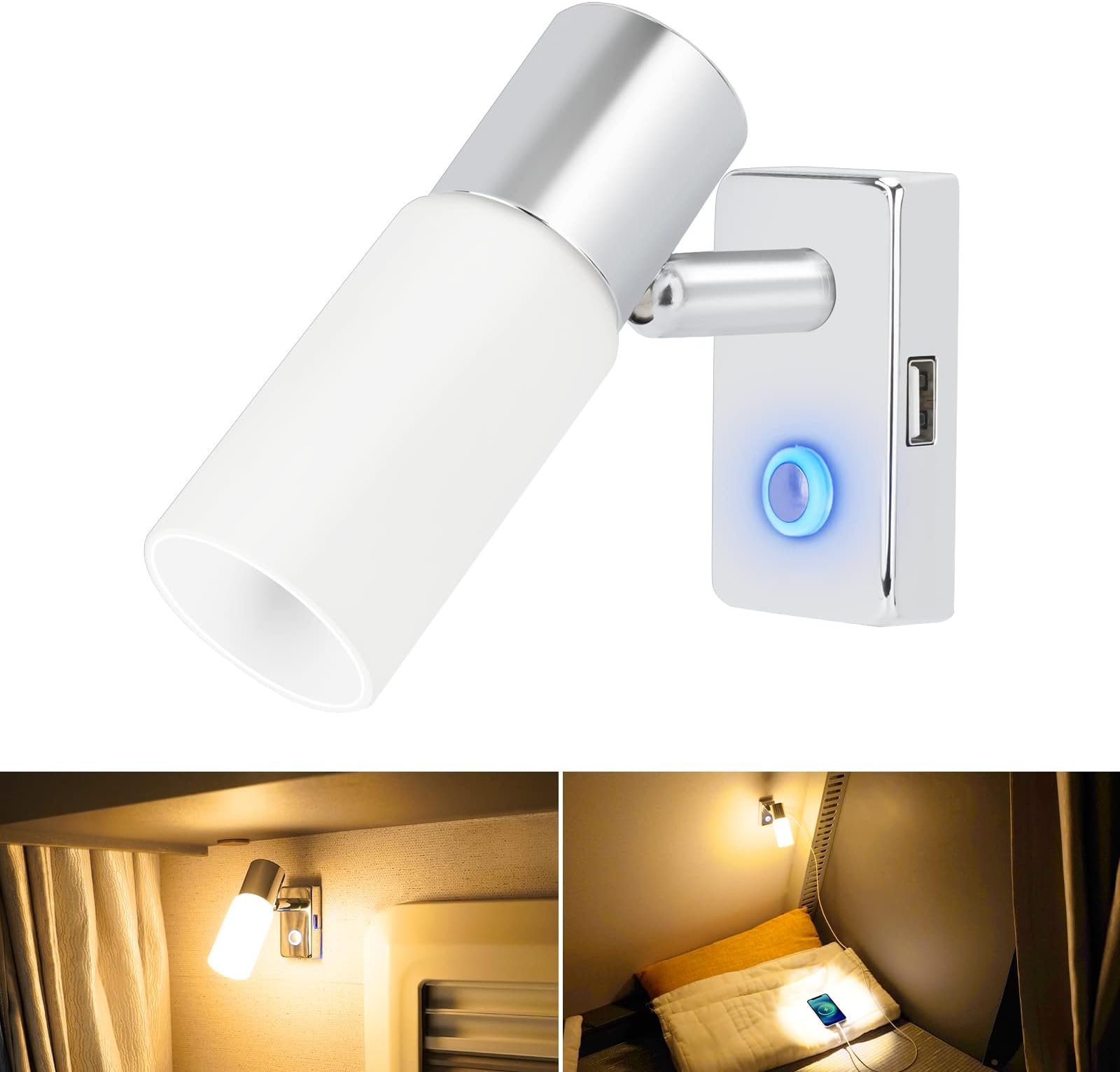 SUPAREE 12V LED Light USB 12V Spot Lights Touch Caravan Lights Interior ...