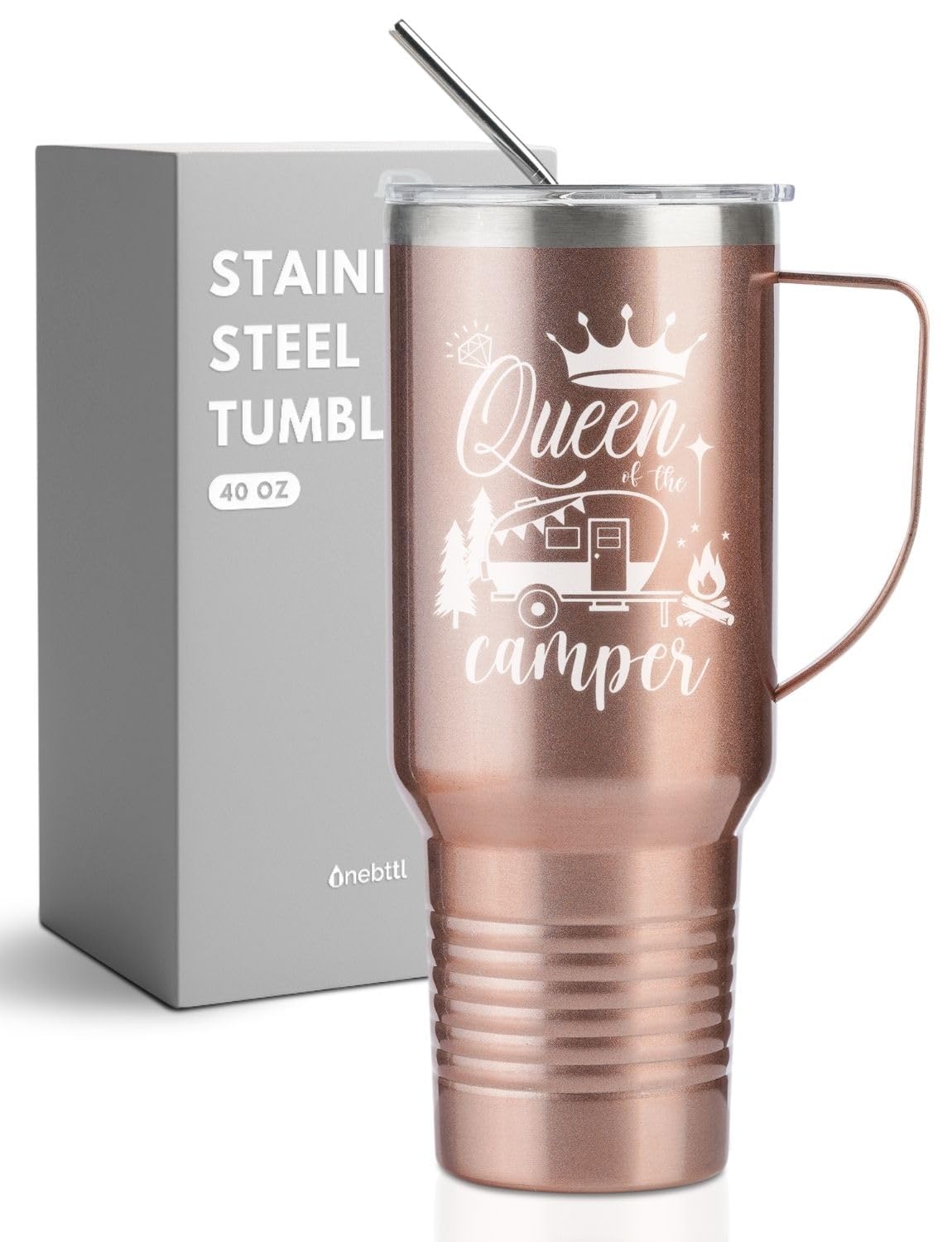 Amazon.com: Onebttl Queen of the Camper Tumbler RV Gifts for Women ...