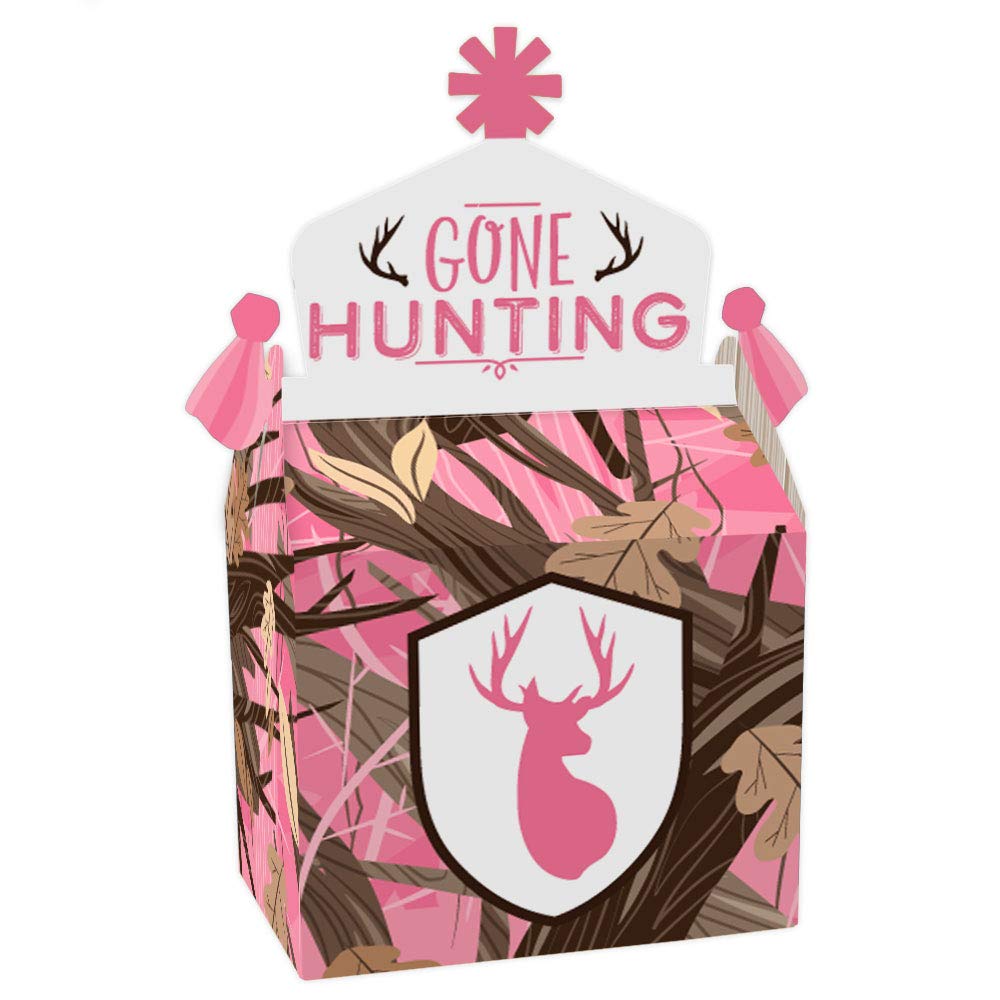 Amazon.com: Big Dot of Happiness Pink Gone Hunting - Treat Box Party ...