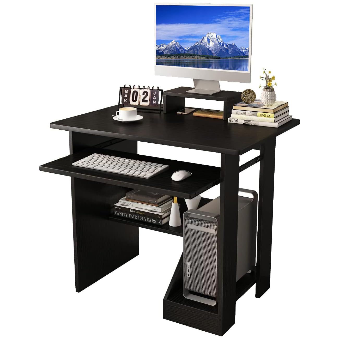 Amazon.com: LERIJN 30Inch Small Computer Desk for Small Spaces ...