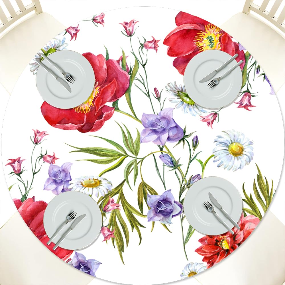 Fabric Painting Flower Designs On Tablecloth