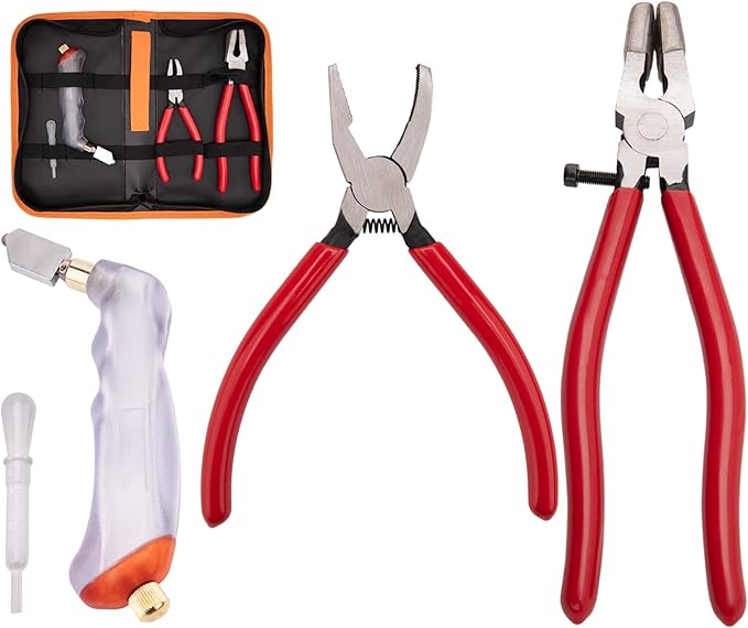 Amazon.com: 3PCS Heavy Duty Glass Running Pliers And Breaker Grozer ...