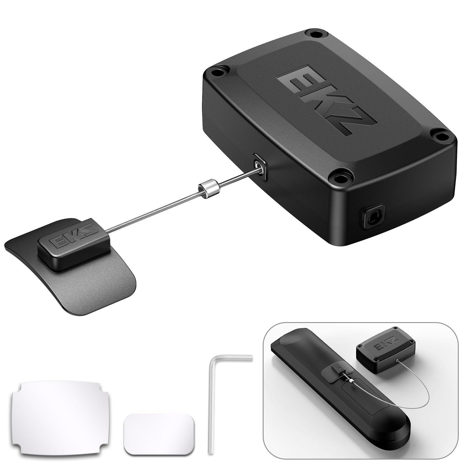 Snapklik.com : EKZ 10ft Auto-Locking Retractable Cable Lock For Remotes ...