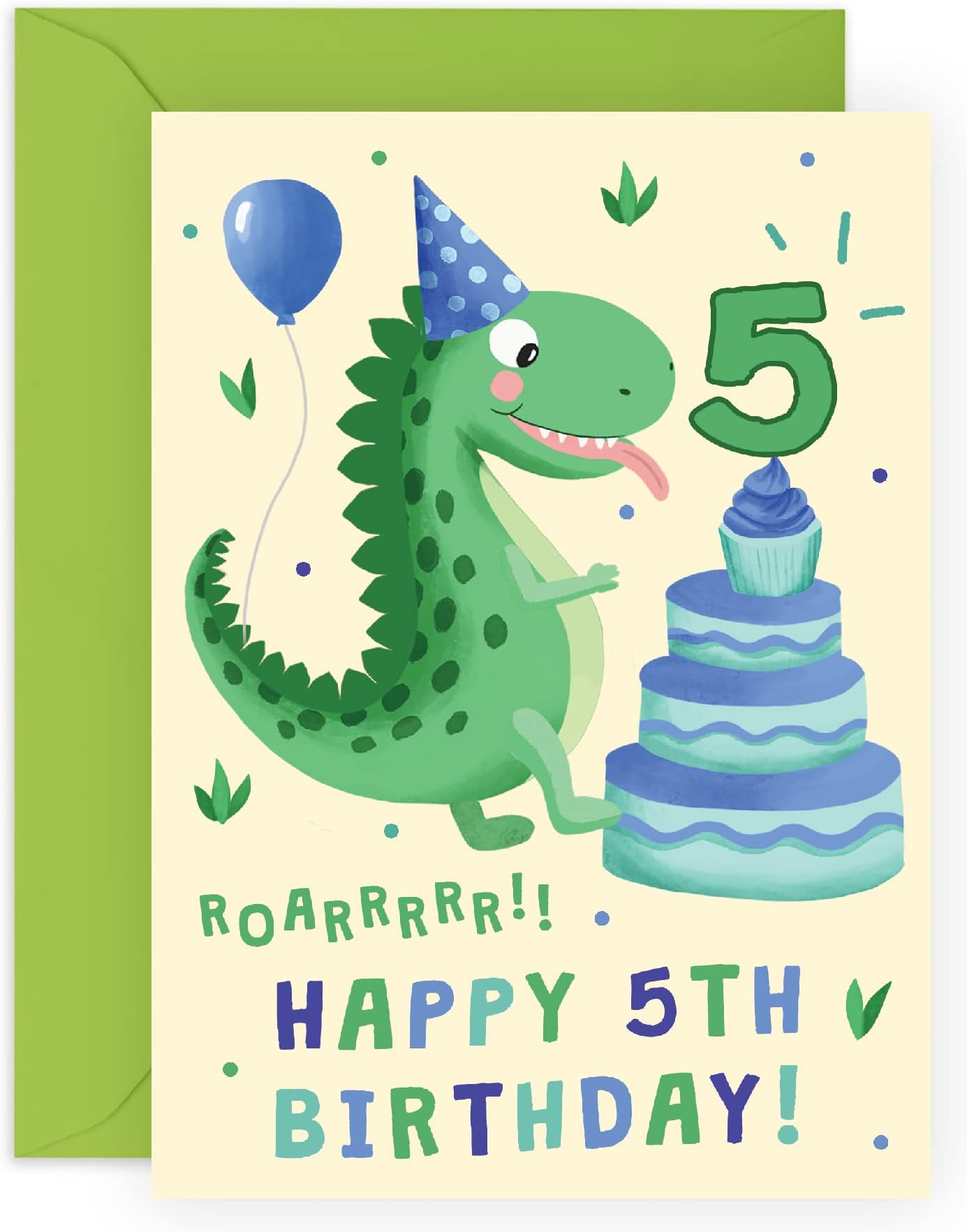 Amazon.com : Old English Co. 5th Birthday Card for Boy or Girl - Fun ...