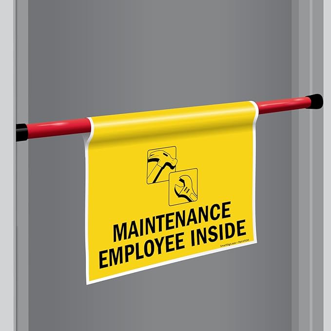 Amazon.com: SmartSign "Maintenance Employee Inside" Hanging Doorway ...