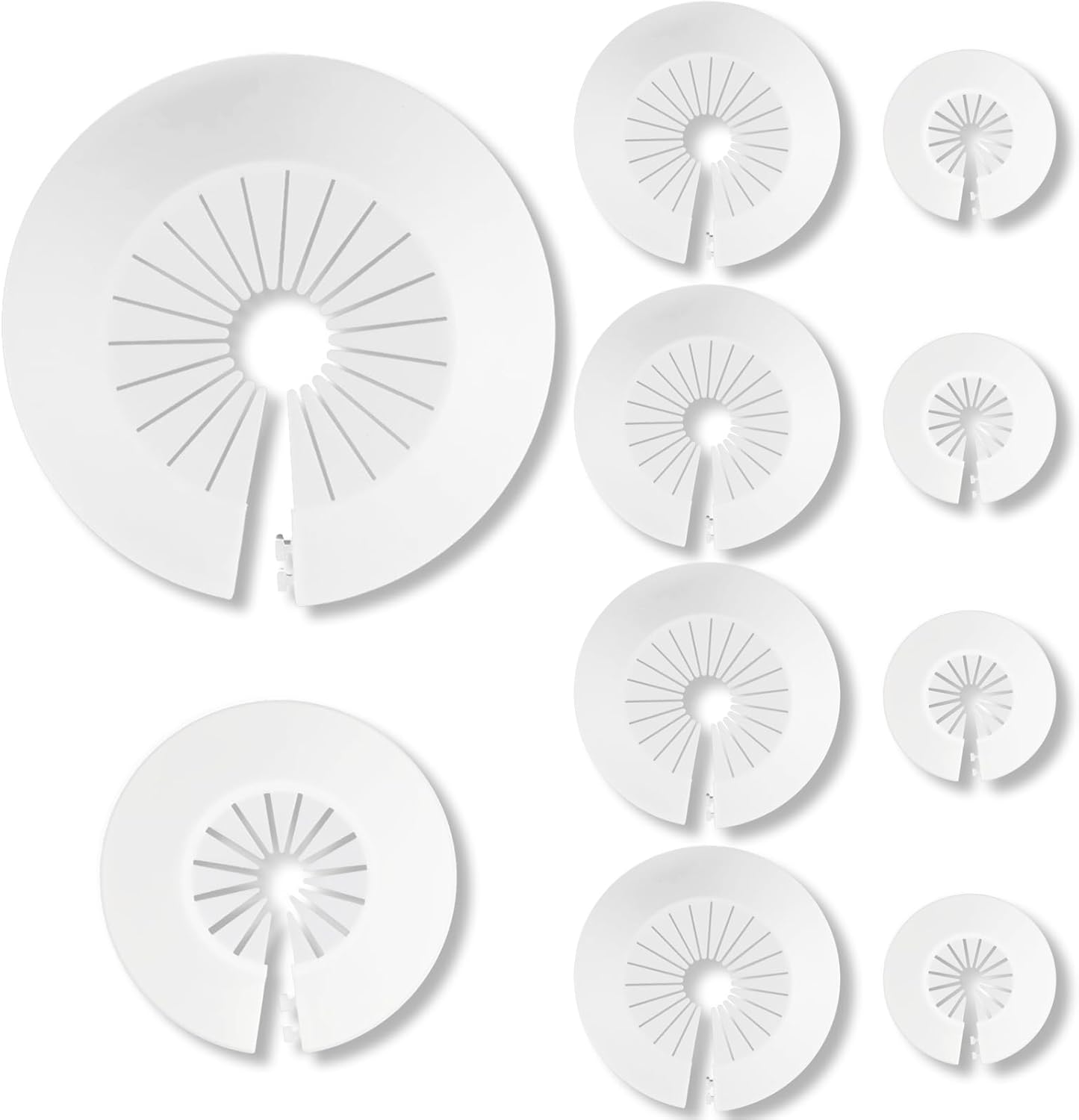 Amazon.com: 8 PCS Plumbing Cover Plates Plastic Escutcheon Plate Flange ...