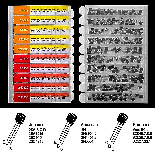 Snapklik.com : EEEEE 10 Kinds 250pcs Assorted Type TO92 Transistors PNP ...