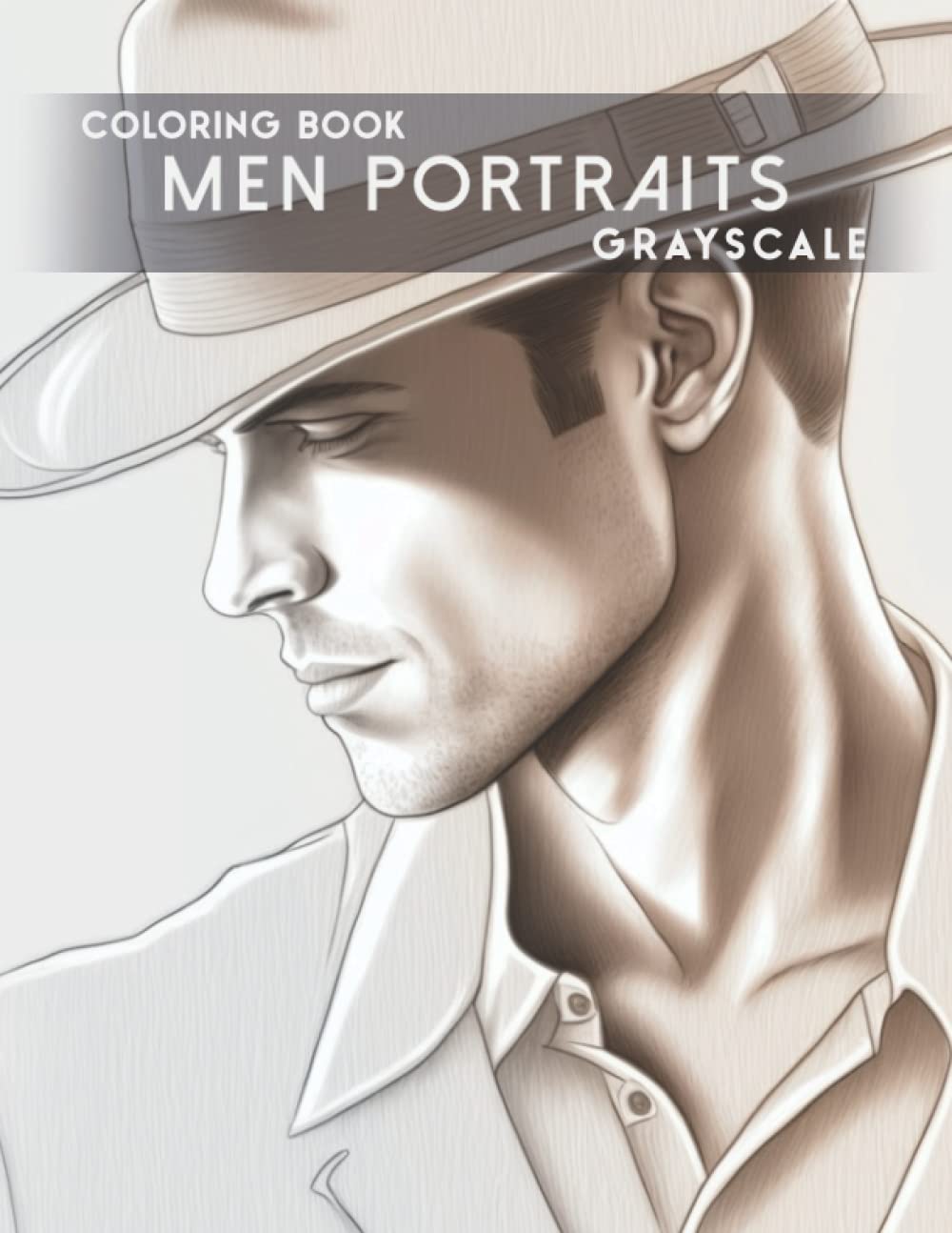 Coloring Book Men Portraits Grayscale: Studio, MXM: 9798363454851: Amazon.com: Books