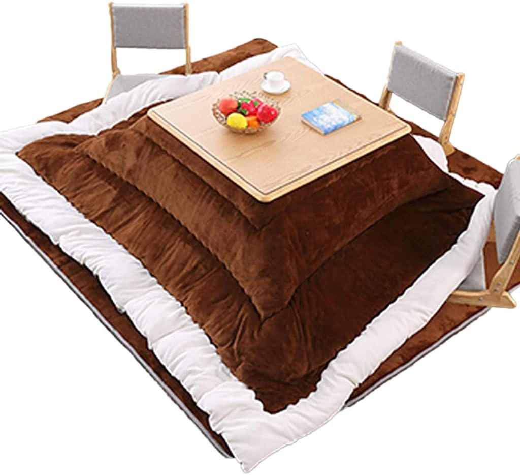 Amazon.com: Japanese Kotatsu Table Set Heating Table Coffee Table Thick ...