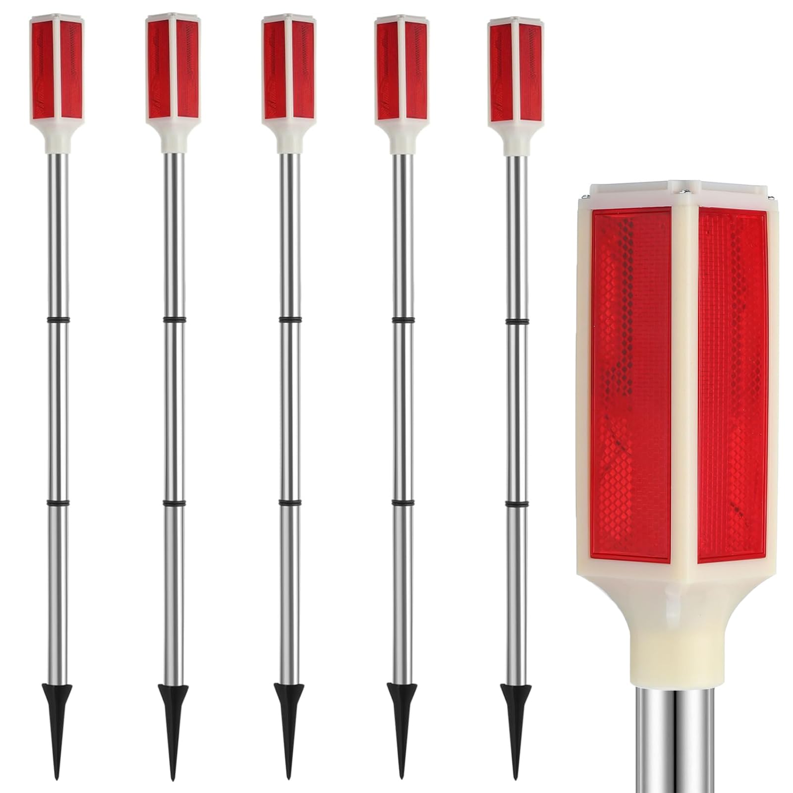 Amazon.com: YHomU 5 PCS Solar Powered Driveway Markers Driveway Lights ...