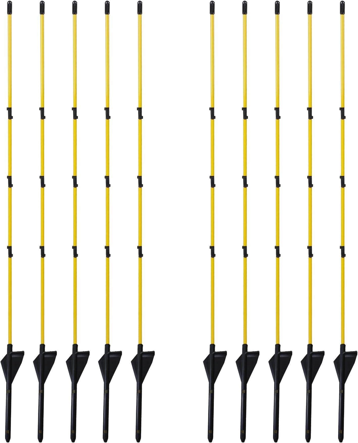 Amazon.com : Toriexon Fiberglass Fence Posts 45" - 20 PCS, Step in ...