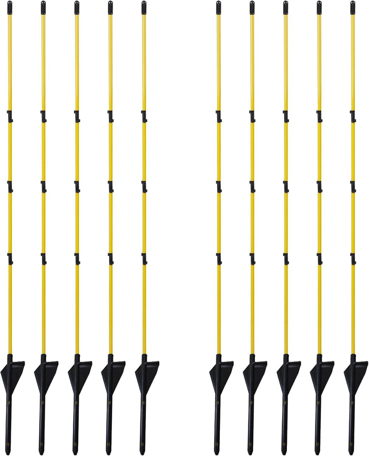 Amazon.com : Toriexon Fiberglass Fence Posts 45" - 10 PCS, Step in ...