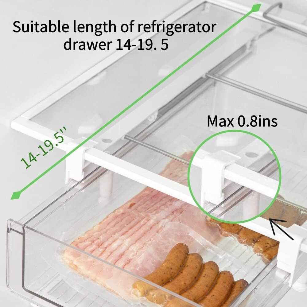 vacane Fridge 28 Egg Drawer Pull Out,Clear Egg Holder Tray for ...