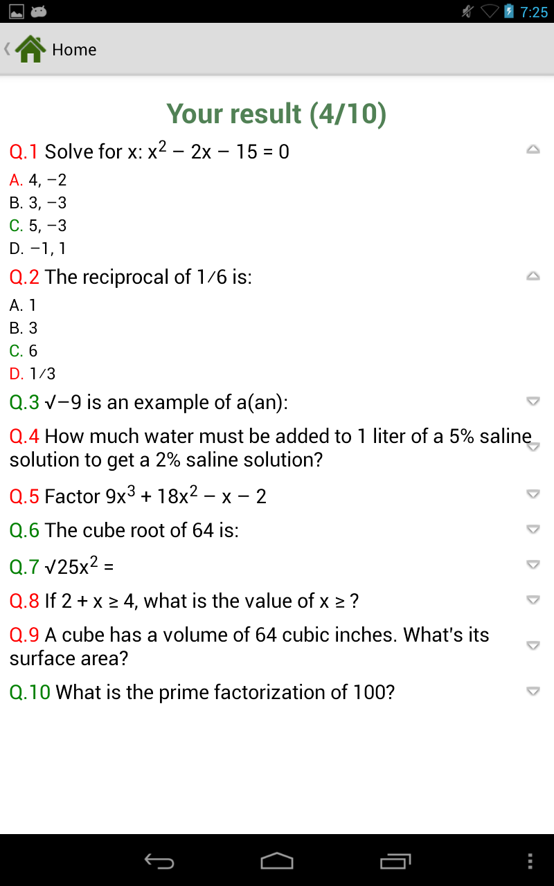 ASVAB Practice Test - App on Amazon Appstore