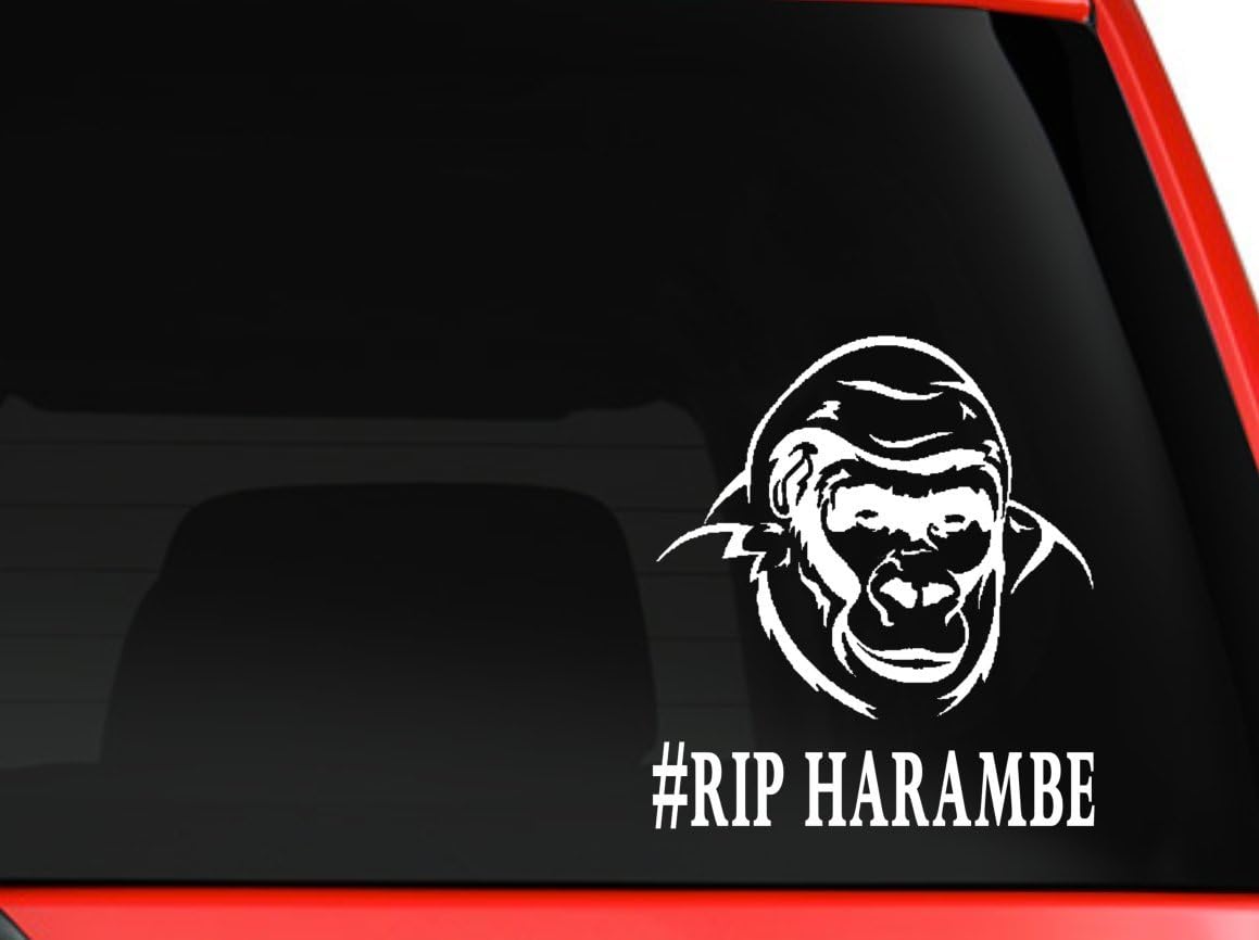 Amazon.com: Gorilla Harambe head RIP car truck SUV laptop mac toolbox ...