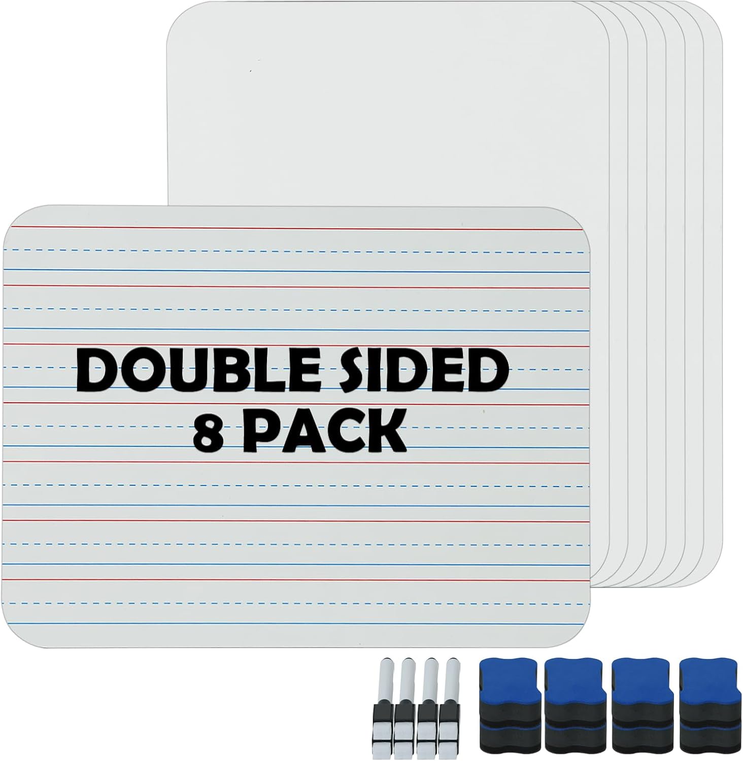 Hiziwimi 8 Pack Lined Whiteboards 9x12 Inches Dry Erase Mini Lined ...