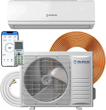 Amazon.com: Aurus Ducted Mini Split 1 Ton Inverter Air Conditioner and ...