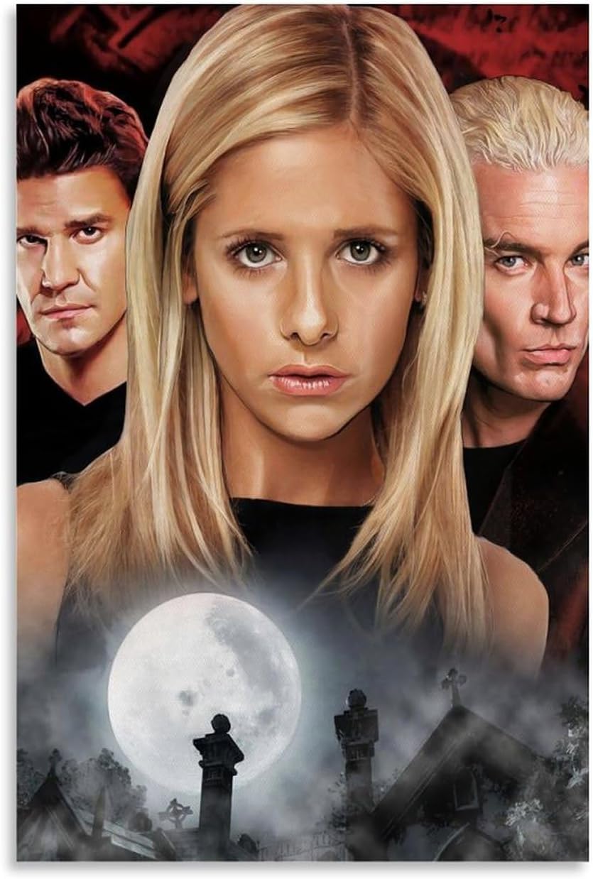 Amazon.com: TV Series Buffy The Vampire Slayer Poster Canvas Wall Art ...