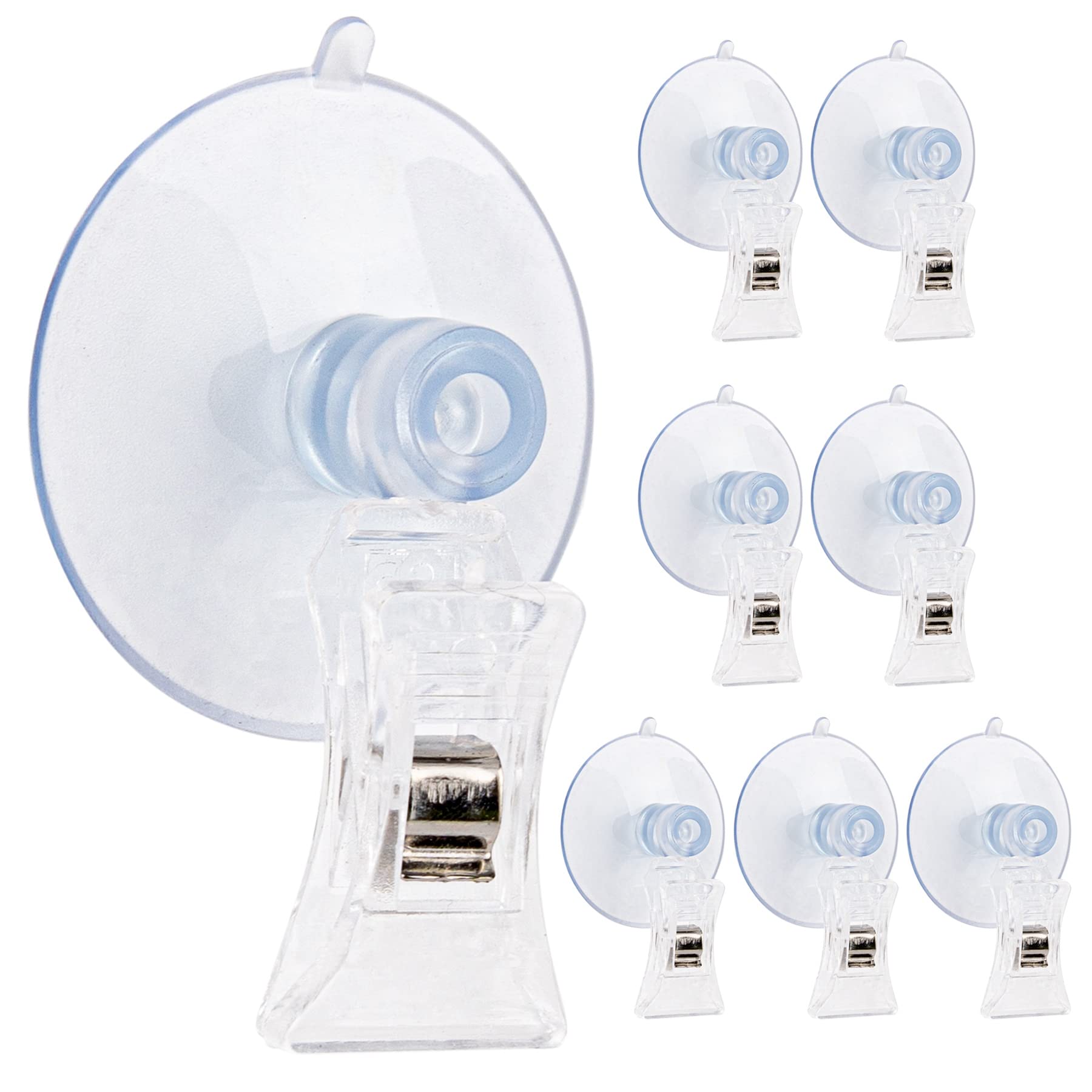 Amazon.com: AUEAR, 8 Pack Clear Suction Cup Clips Round Clamp Holder ...
