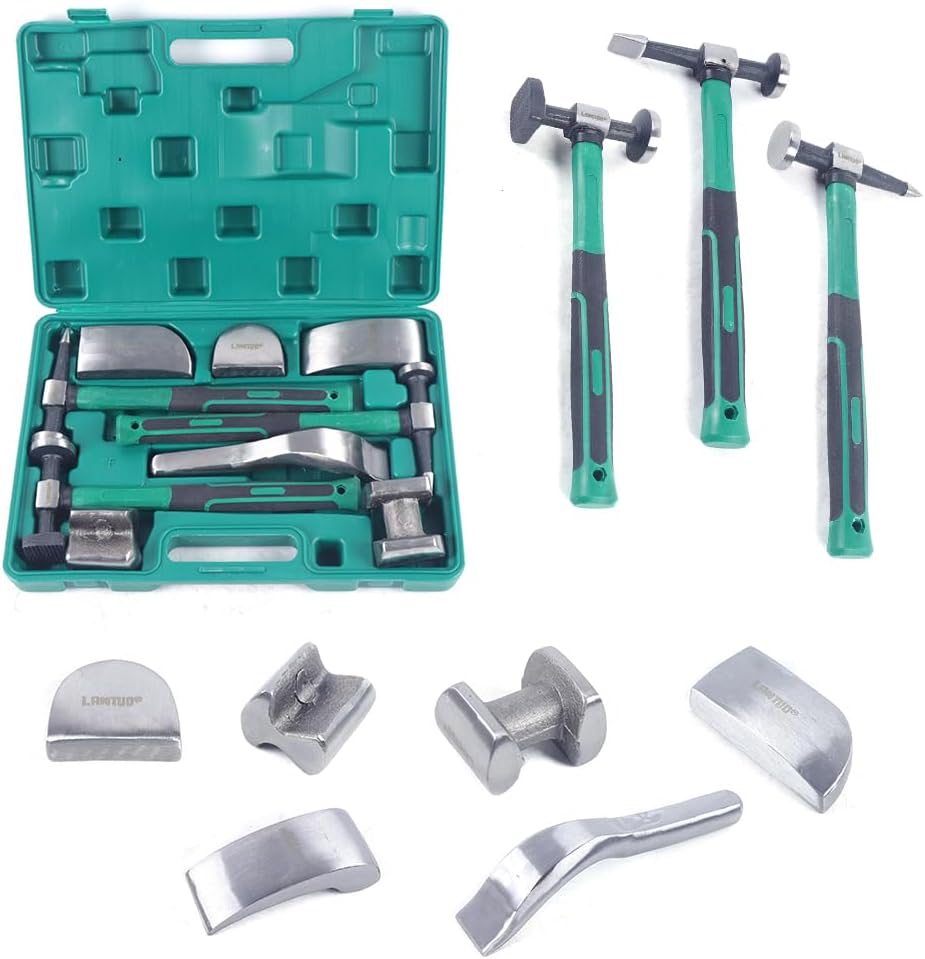 Amazon.com: CNCEST 9 Pcs Auto Body Hammer and Dolly Kit, Fender Repair ...
