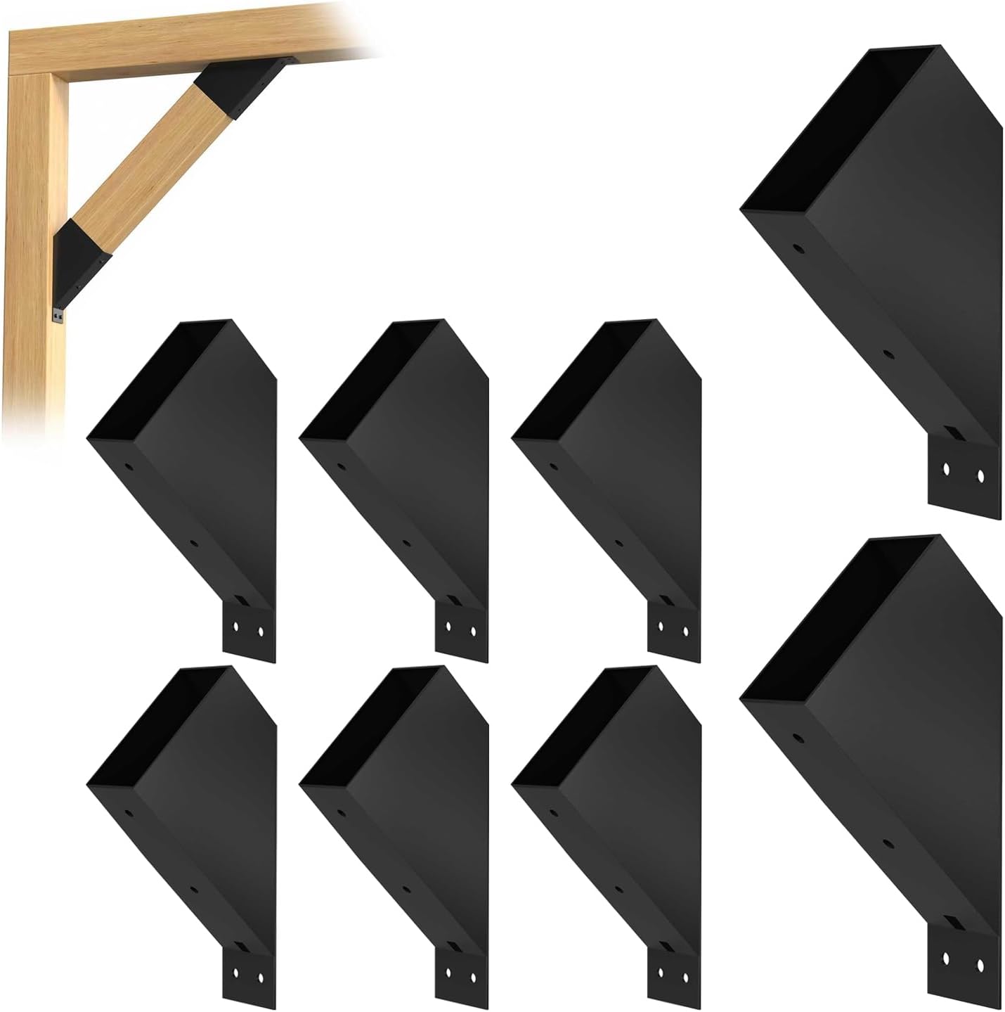 Amazon.com: GBGS 4 Pcs 45-Degree 4x4 Beam Support Bracket,Inner Width:3 ...