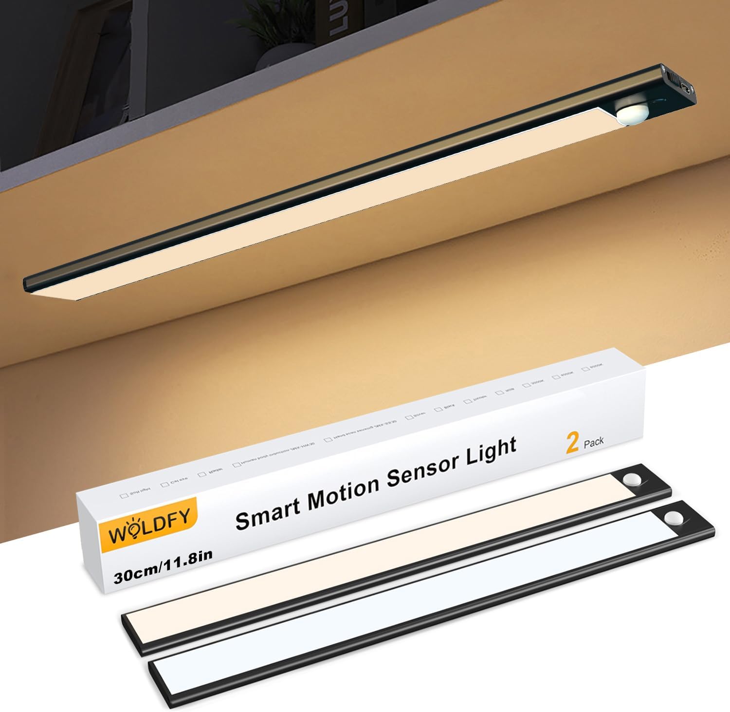 Amazon.com: WOLDFY 3 Color Tempers Dimmable Under Cabinet Lights ...