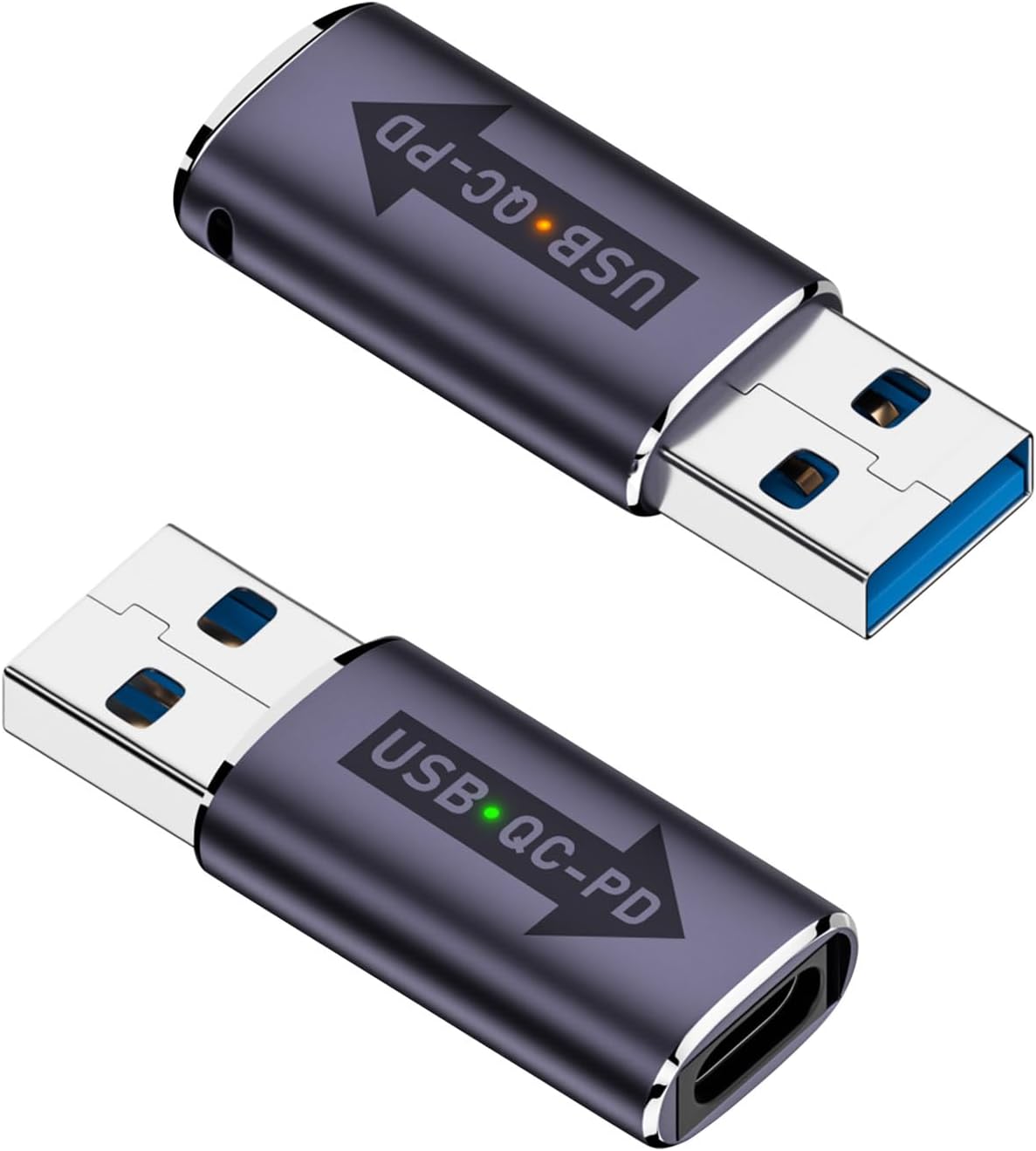 Amazon.com: QIANRENON USB3.1 QC to USB C PD Adapter USB3.1 Male to Type ...