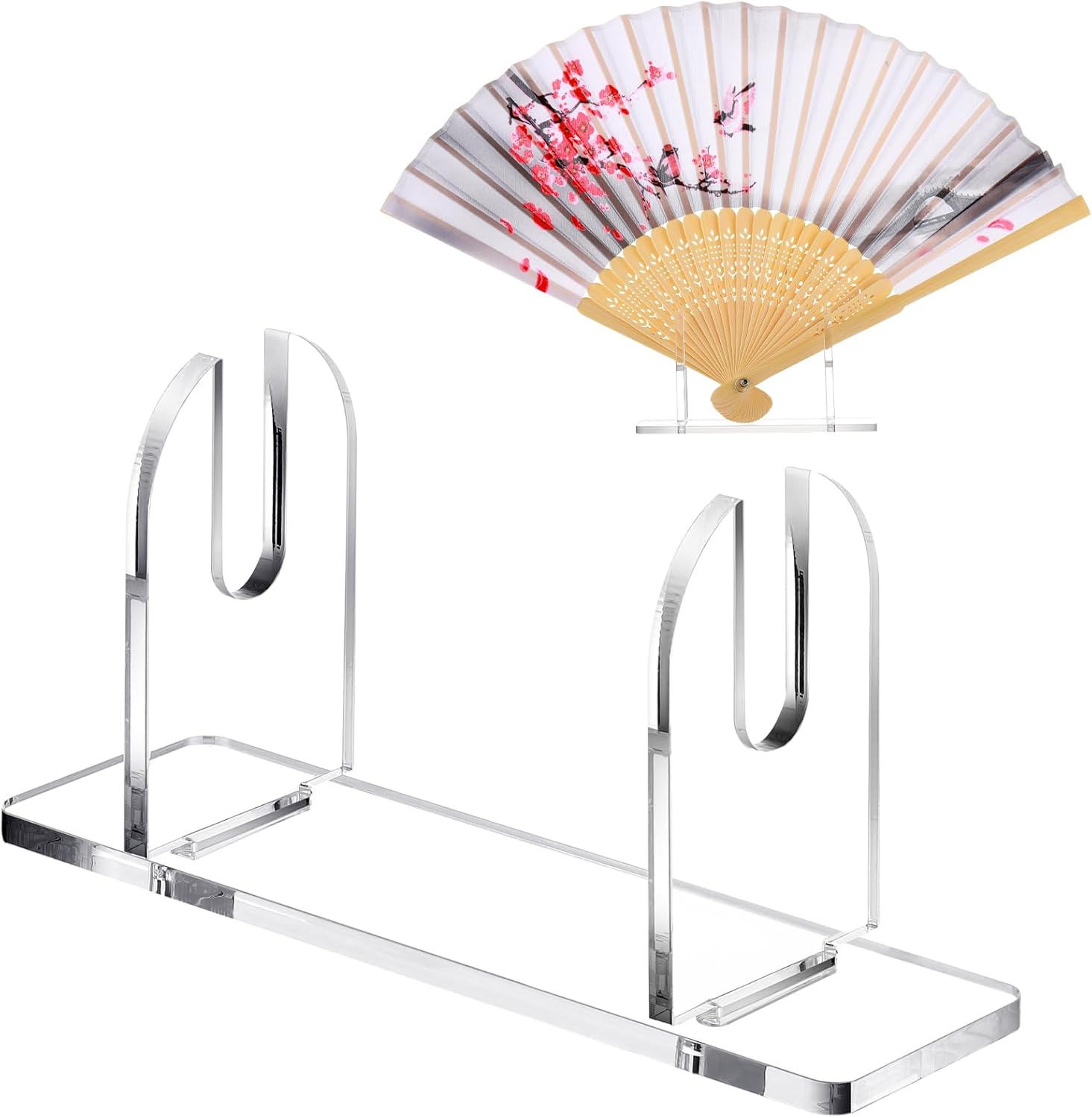 Amazon.com: Roowest 2 Pcs Acrylic Fan Display Stand Folding Clear Fan ...