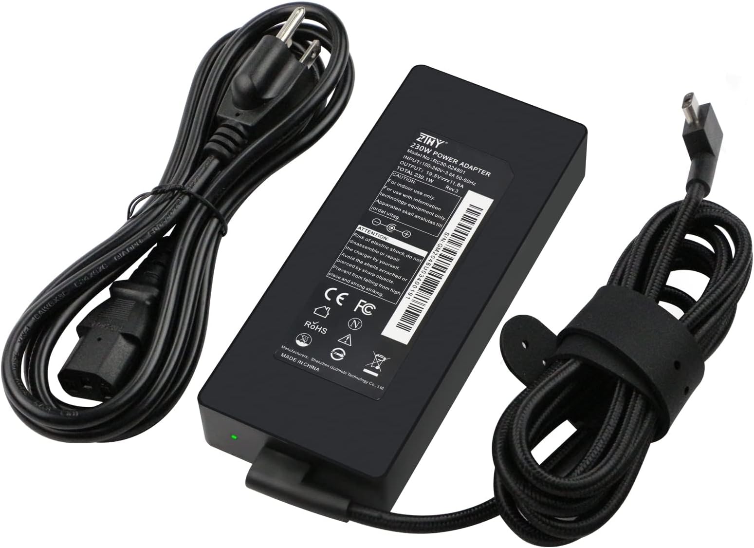 Amazon.com: 230W 11.8A 19.5V AC Laptop Charger for Razer Blade 14 15 ...