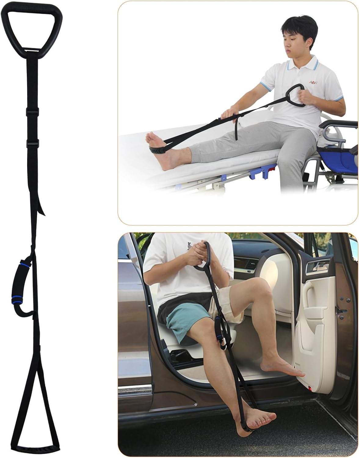 KkaFFe Leg Strap Knee Replacement Recovery Aids，Legs Strap Lift for Get ...