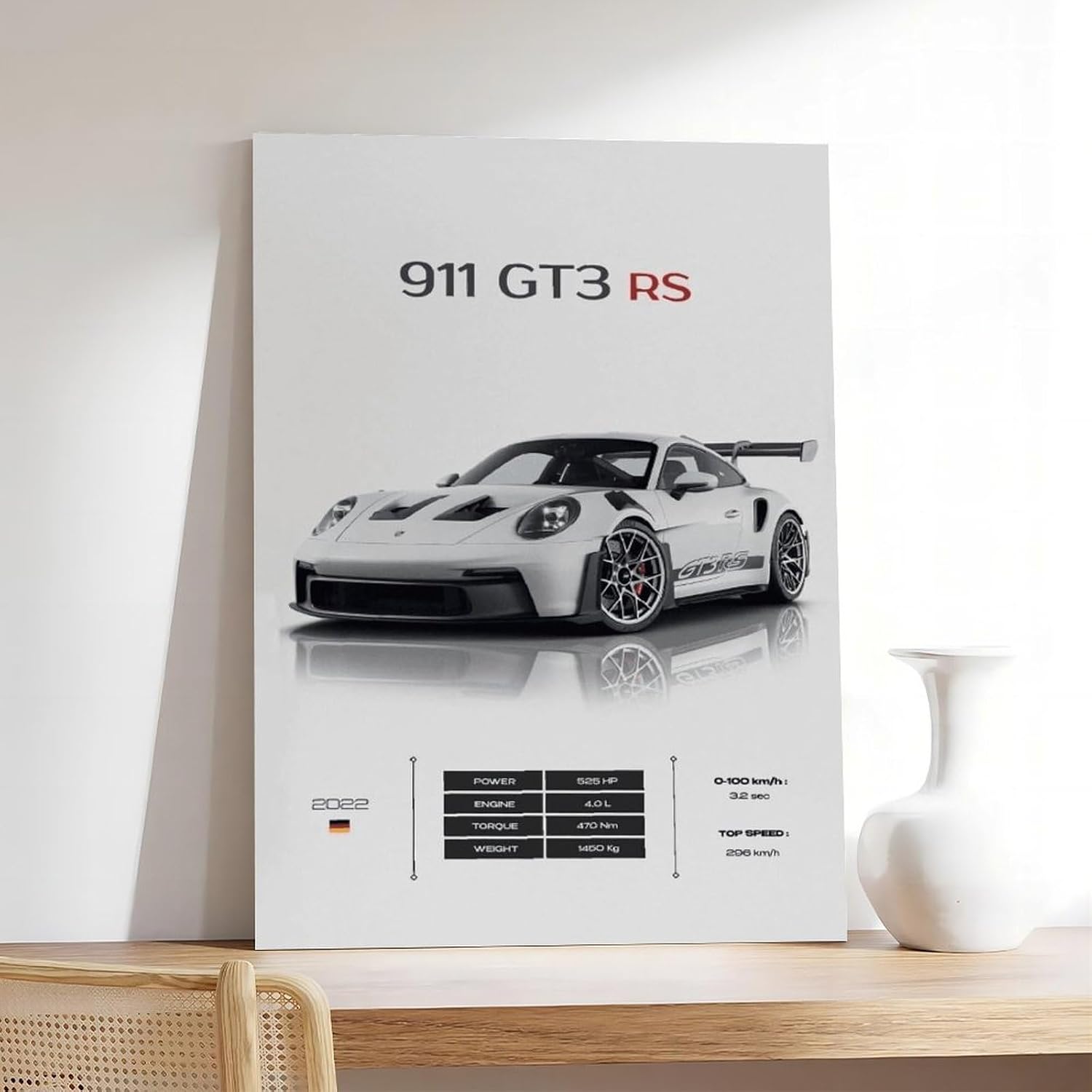 Amazon.com: ERWYN Car Poster Walls Canvas 911 GT3 RS Turbo Carrera ...