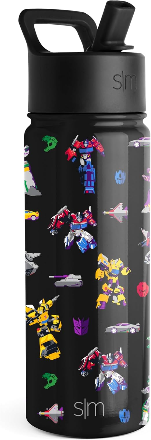 Amazon.com: Simple Modern Transformers Kids Water Bottle with Straw Lid ...