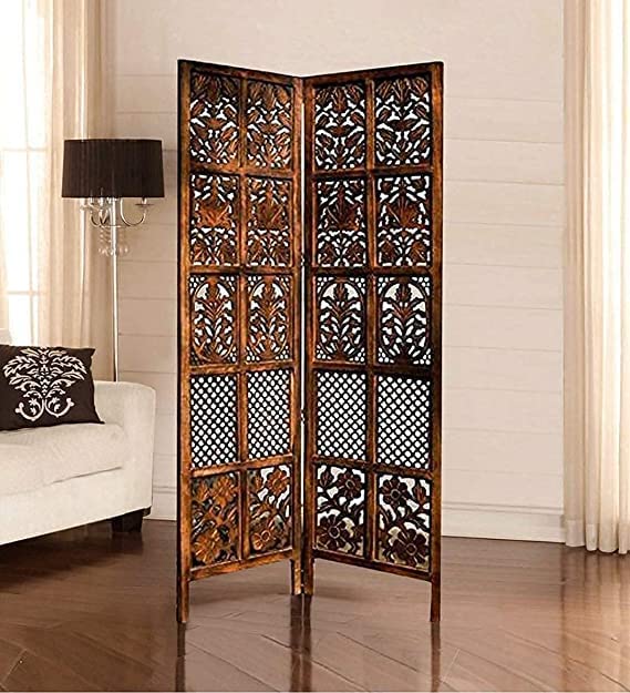 PRINCE HANDICRAFT Wooden Mix Design Partition Leave Design/Room Divider ...