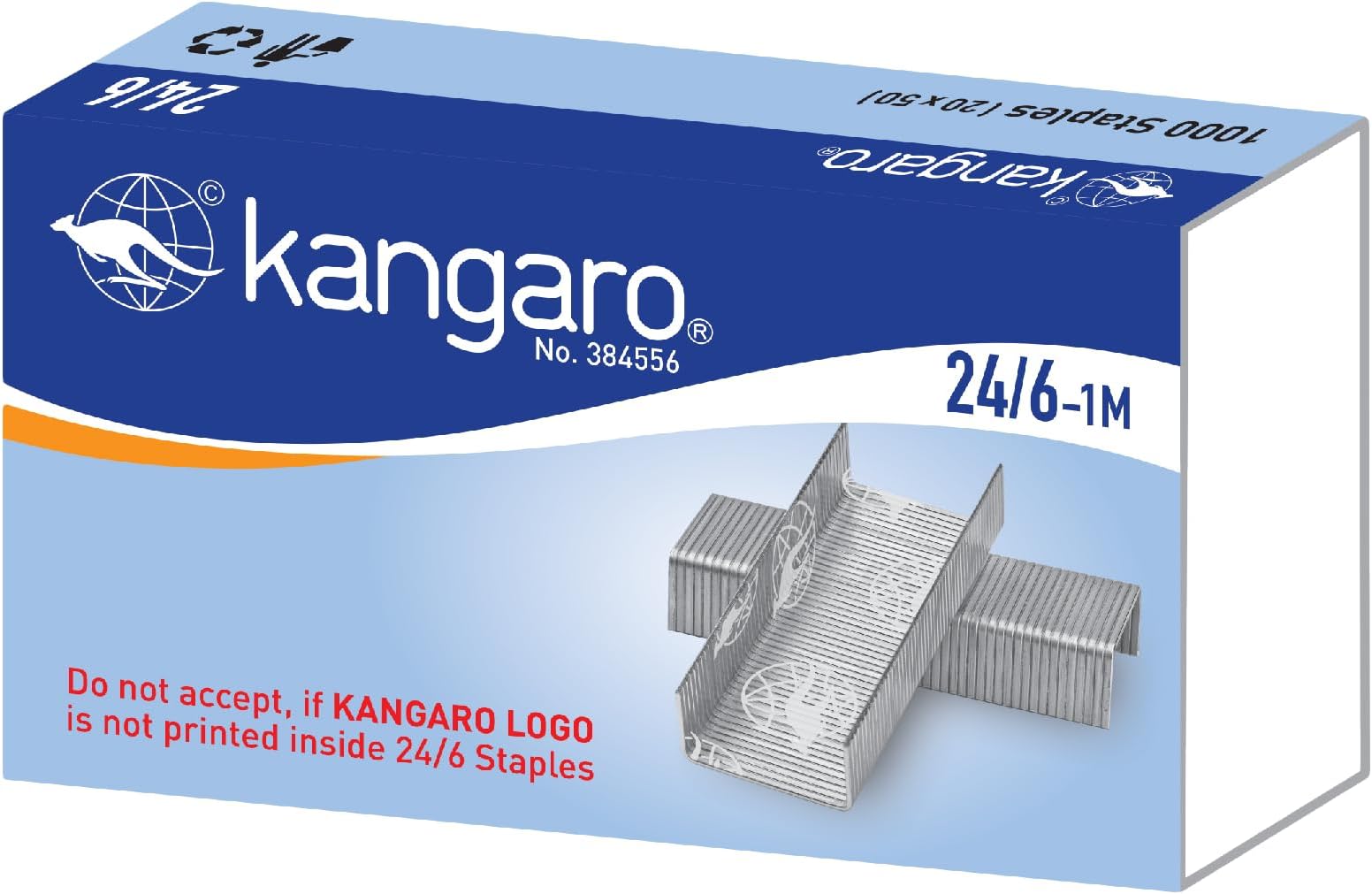 Kangaro Heavy Duty Size Stainless Steel 24/6 Big Stapler pin Use for ...