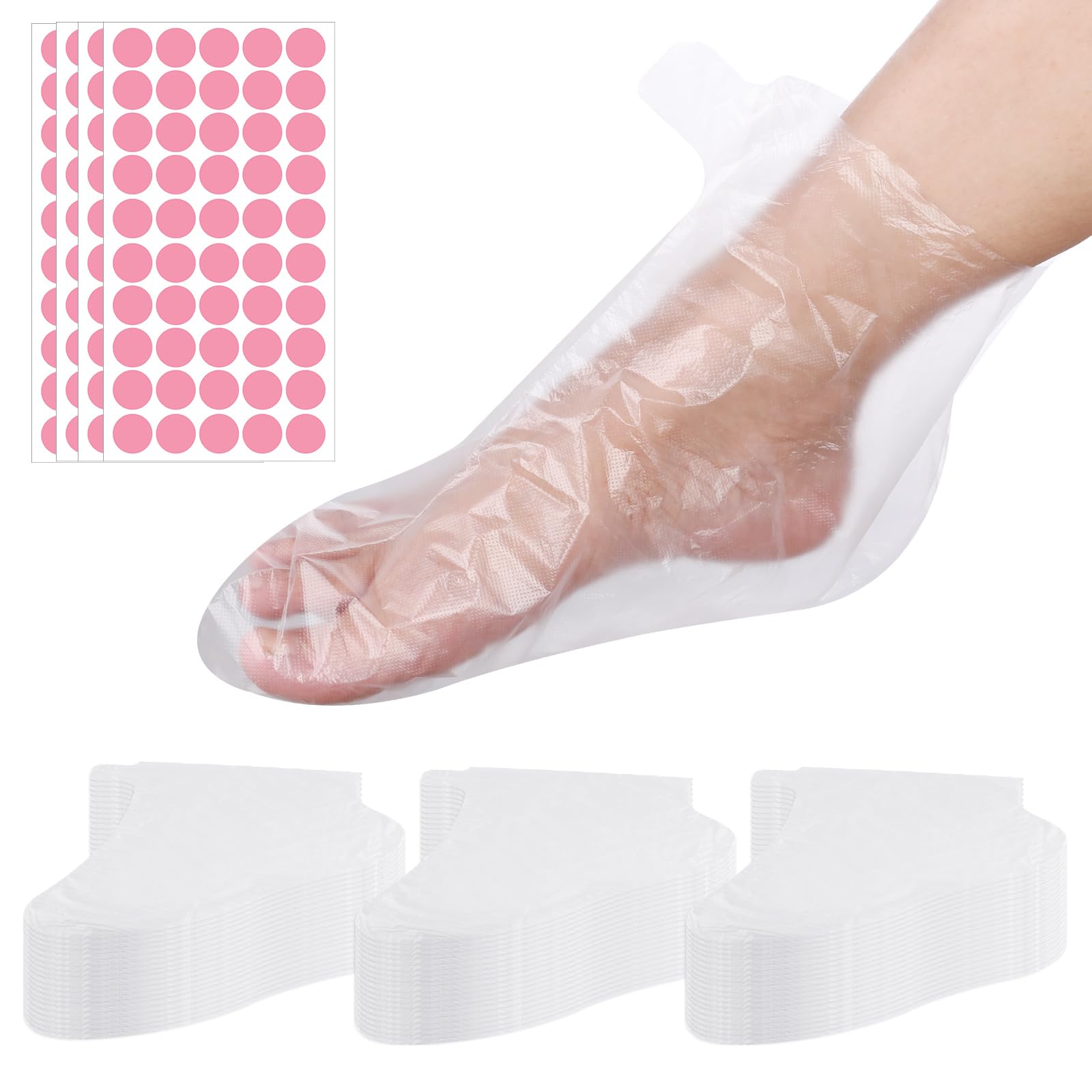 Aster 200Pcs Paraffin Wax Bath Liners for Feet, Plastic Feet Protectors ...