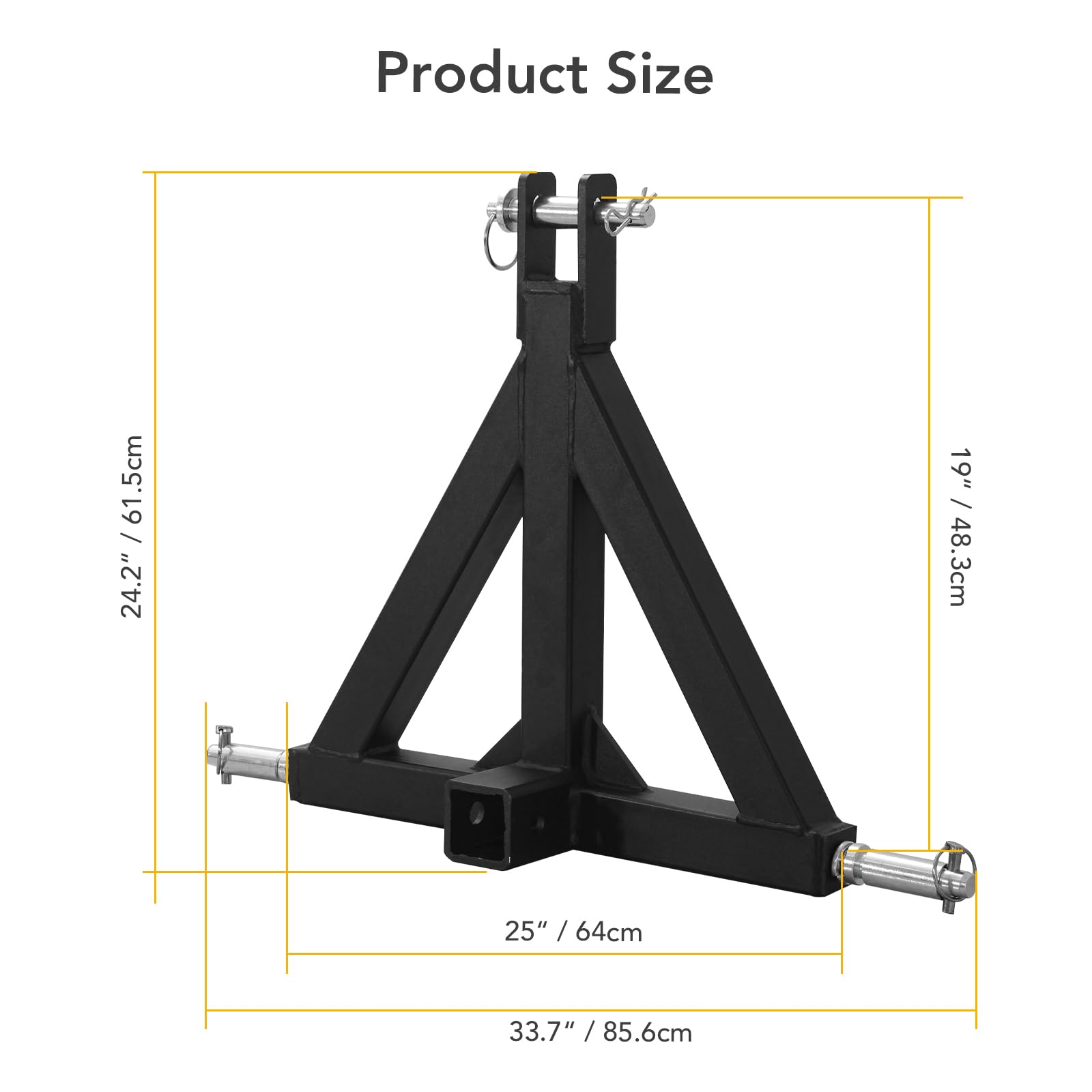 Snapklik.com : Gravee 2 In 3 Point Heavy Duty Receiver Tow Drawbar ...
