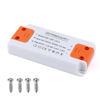 LED Transformer 18W 12V LED Power Supply LED Driver 240V AC to 12V DC ...