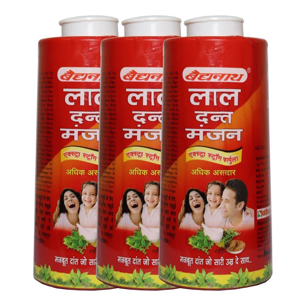 Buy Baidyanath Lal Dant Manjan Powder- 200 Gm (Pack Of 3) Online at Low ...