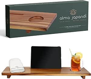 Amazon.com: Superior Teak Bathtub Tray for Standard Tubs - Towel & Gift ...