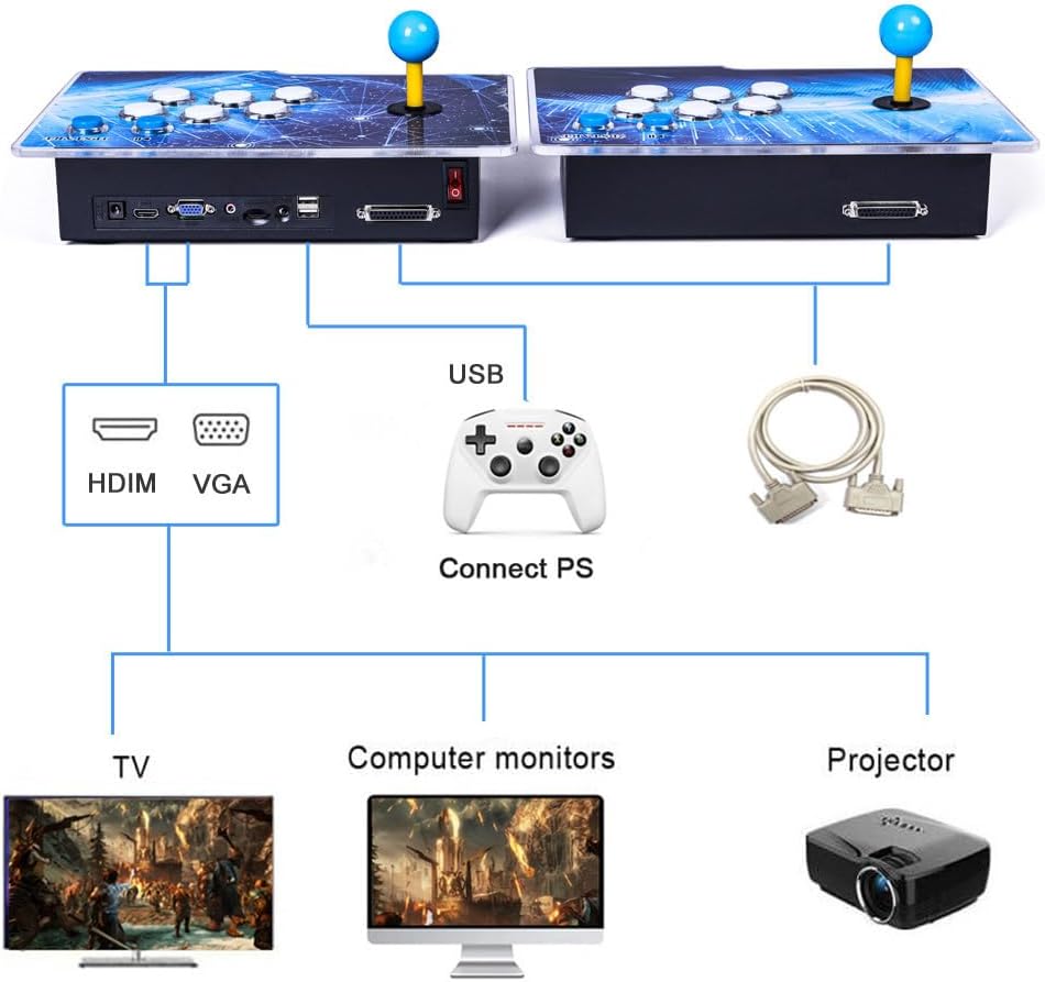 3D Pandora Box 60S Arcade Games Console, 26800 Games Installed Arcade ...