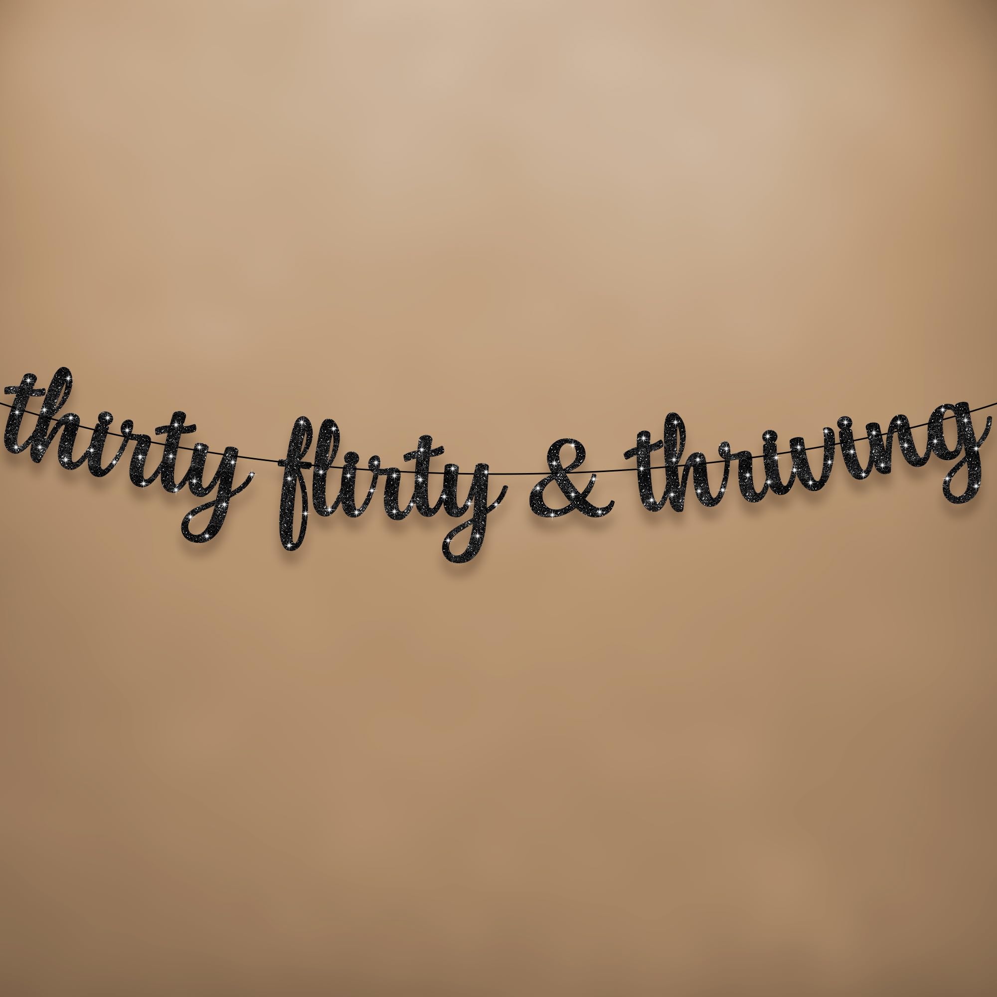 Snapklik.com : Glitter Thirty Flirty & Thriving Banner - 10 Feet 30th ...