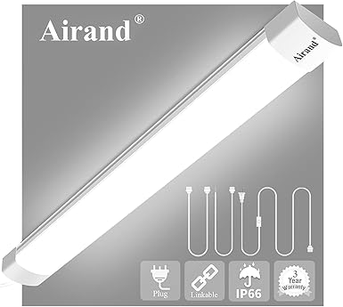 Utility LED Shop Light Fixture 2FT 4FT with Plug, Airand Waterproof ...