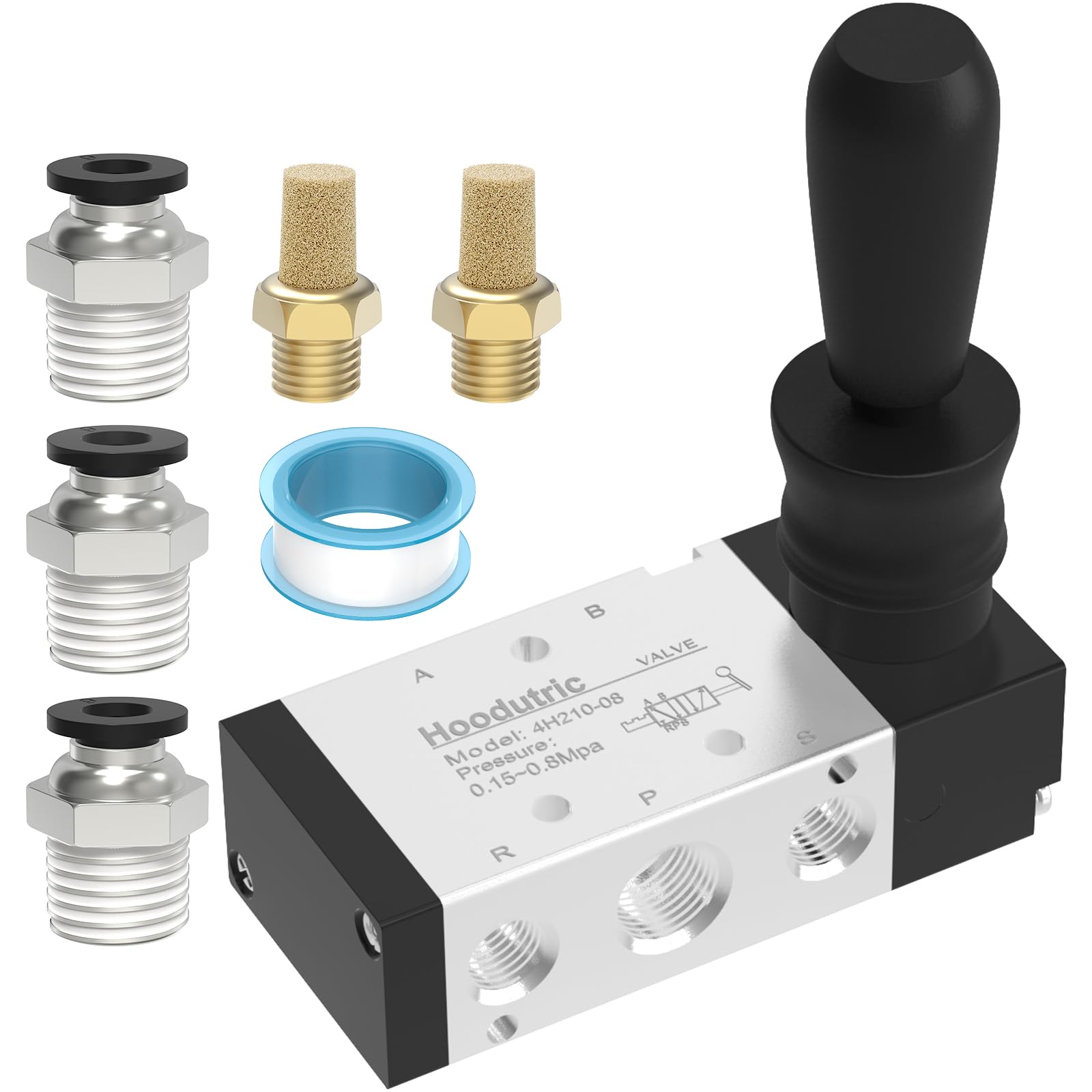 Snapklik.com : Pneumatic Solenoid Valve, 1/4"NPT 5 Way 2 Position Air ...