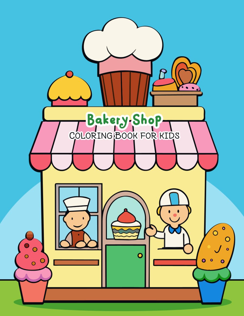 Amazon.com: Bakery Shop Coloring Book: Fun and relaxing illustrations ...