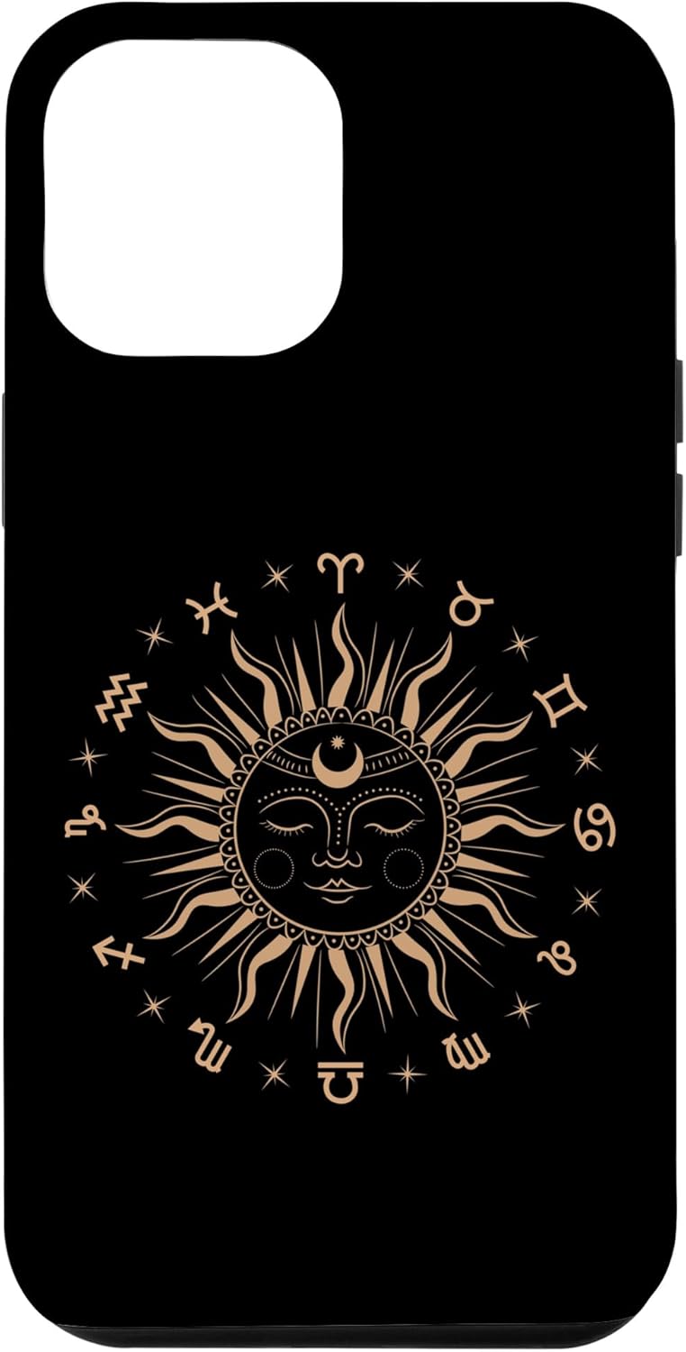 Amazon.com: iPhone 14 Plus Zodiac Wheel Astrology Sun Chart Case : Cell ...