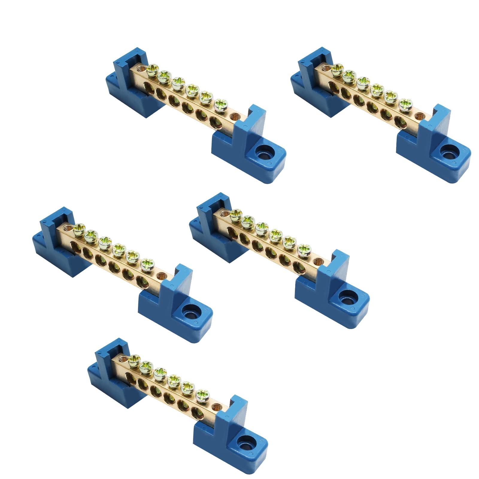 Snapklik.com : Unlorspy 5 PCS Brass Wire Screw Terminal 6 Positions ...