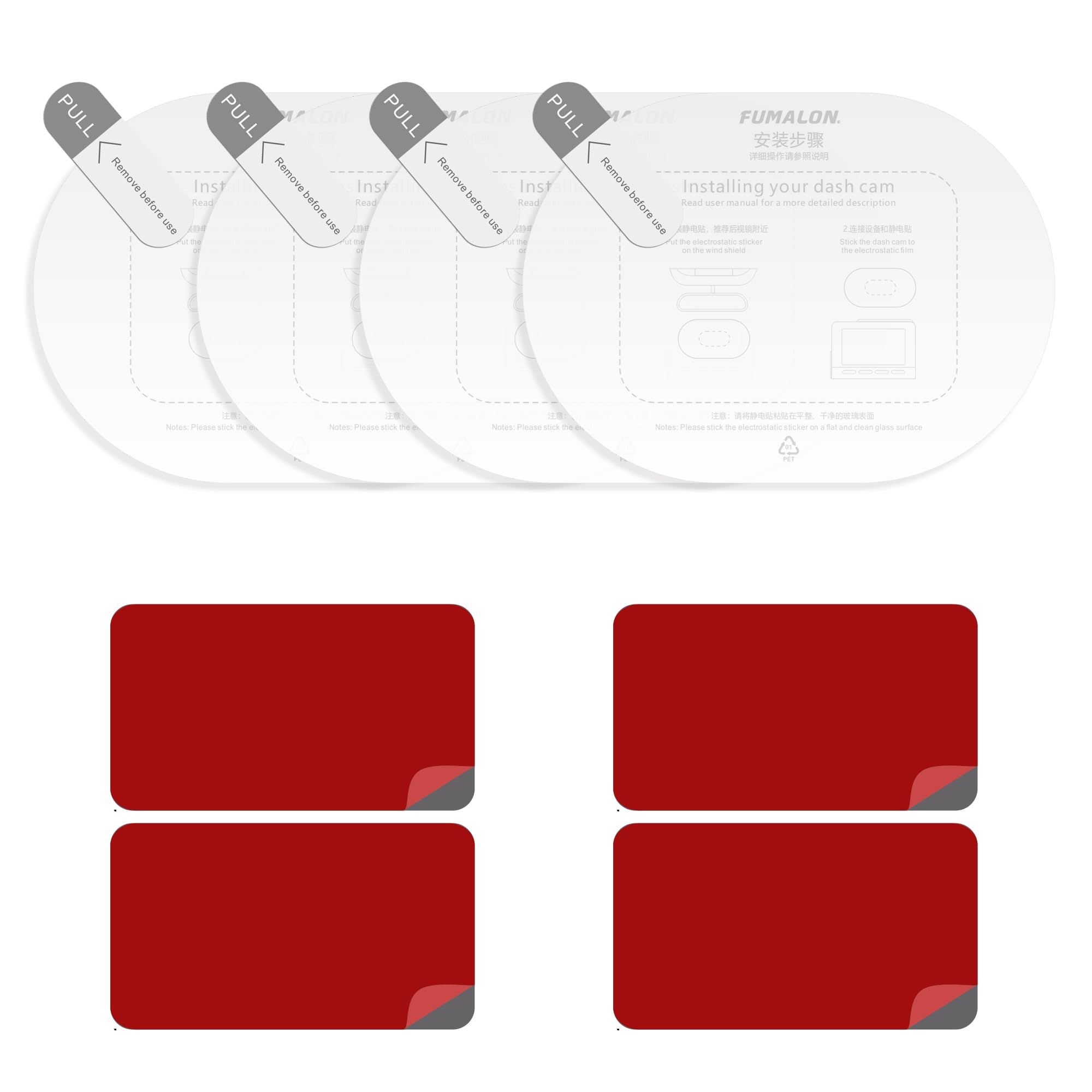 Adhesive And Electrostatic Stickers Compatible With 70mai Dash Camera ...